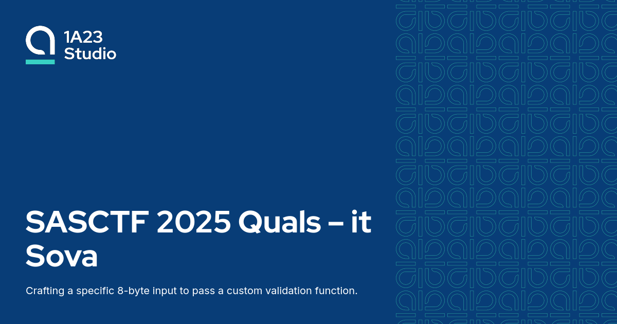 SASCTF 2025 Quals – it Sova | Project SEKAI